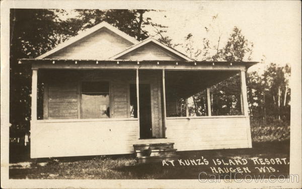At Kunz's Island Resort Haugen, WI Postcard