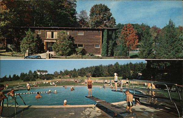 Bear Rocks Clubhouse and Swimming Pool Mount Pleasant, PA Postcard