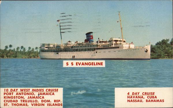 SS Evangeline Nassau, Bahamas Caribbean Islands Postcard