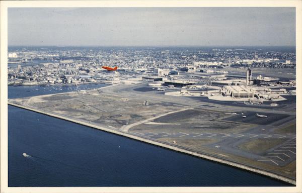Logan International Airport Boston, MA Postcard