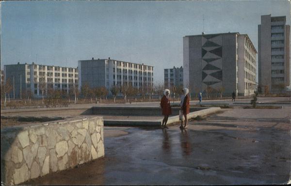 Centre of the Town Navol, Uzbekistan Eastern Europe Postcard
