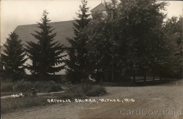Catholic Church Withee, WI Postcard