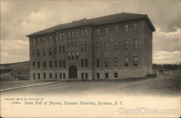 Steele Hall of Physics, Syracuse University New York Postcard
