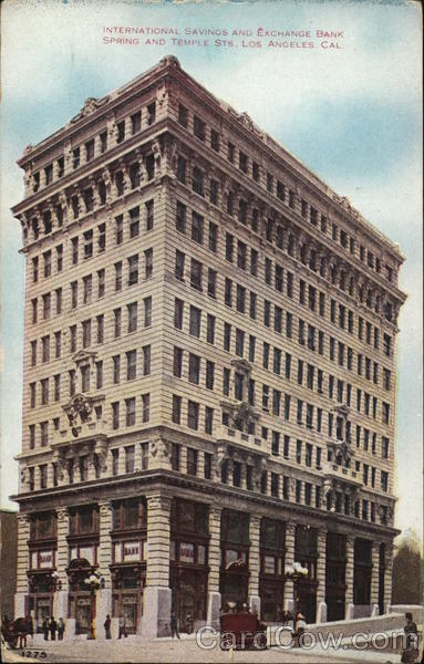 International Savings and Exchange Bank Los Angeles, CA Postcard