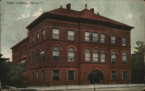 Public Library Peoria, IL Postcard