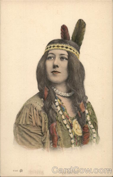 Native American Woman Native Americana Postcard