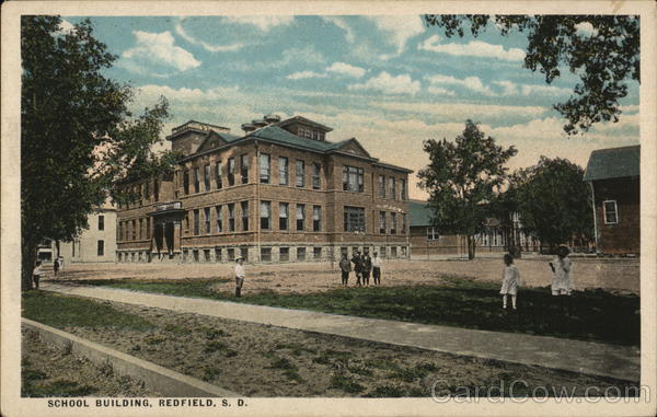 School Building Redfield, SD Postcard