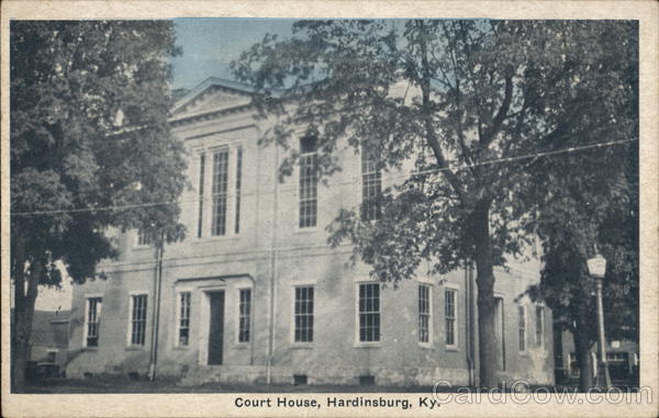 Court House Building Hardinsburg, KY Postcard