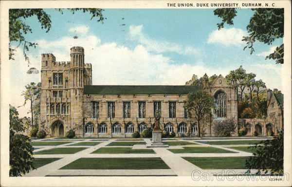 The Union, Duke University Durham, NC Postcard