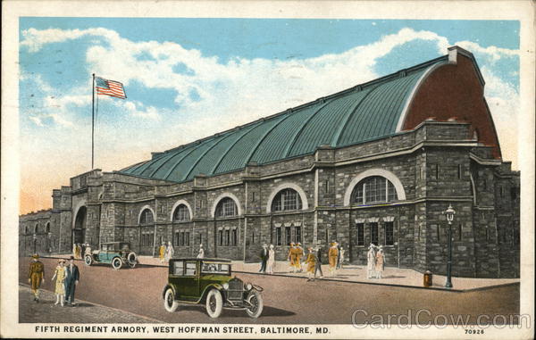 Fifth Regiment Armory, West Hoffman Street Baltimore, MD Postcard