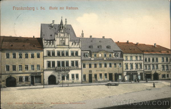Markt mit Rathaus Frankenburg, Germany Postcard