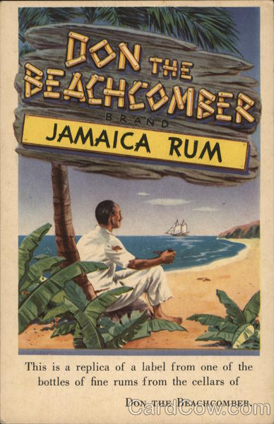 Don the Beachcomber Brand Jamaica Rum Advertising Postcard