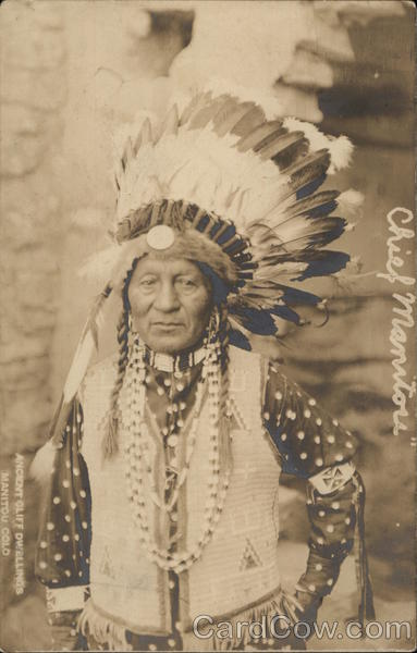 Chief Manitou Native Americana Postcard