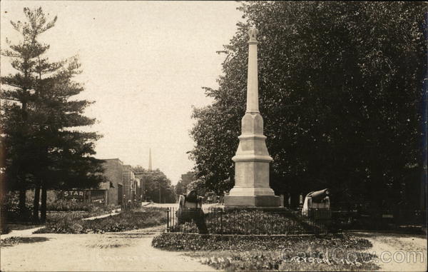 Soldiers Monument Byron, IL Postcard