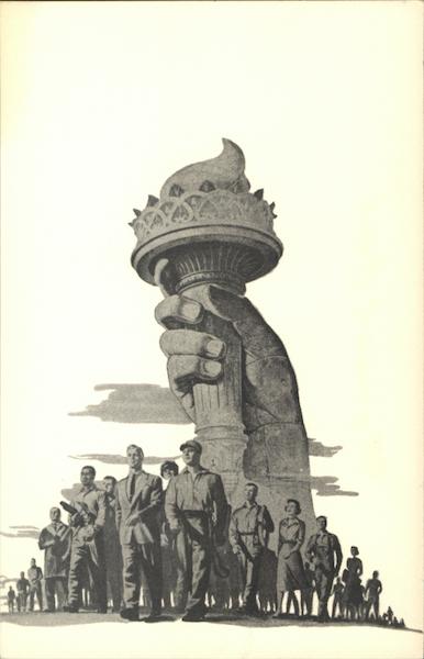 Torch of Democracy - Statue of Liberty Patriotic Postcard