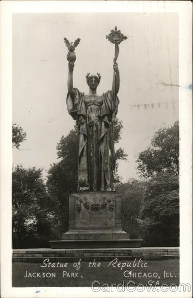 Statue of the republic Chicago, IL Postcard