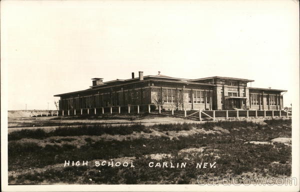 High School Carlin, NV Postcard