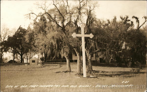 Site of Old Fort Maurepas and old Biloxi, Biloxi, Mississippi Postcard
