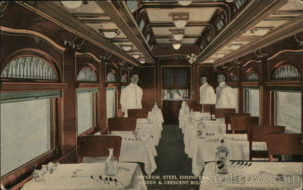 Queen & Crescent Route Railway Cincinnati, OH Trains, Railroad Postcard