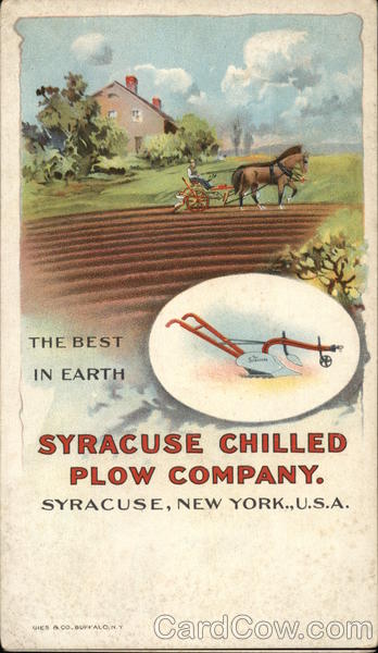 Syracuse Chilled Plow Company New York Advertising Postcard