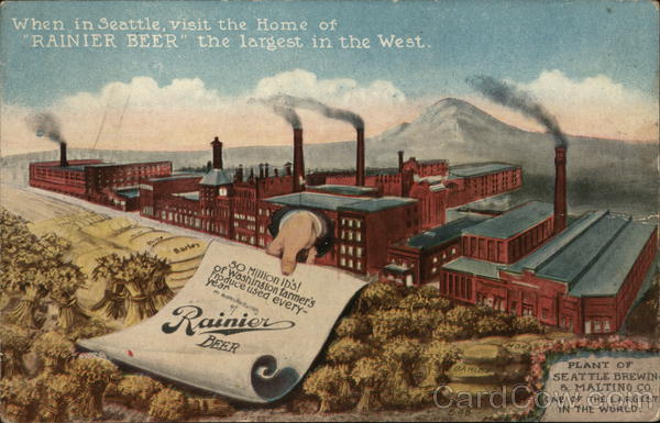 Seattle Brewing and Malt Company Washington Advertising Postcard