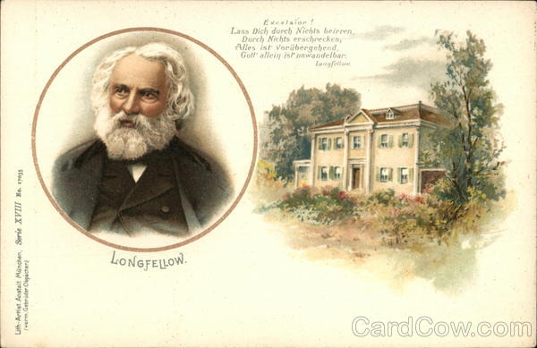 Henry Wadsworth Longfellow - American Poet Poems & Poets Postcard