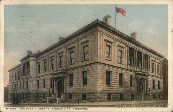 The Public Library Kansas City, MO Postcard