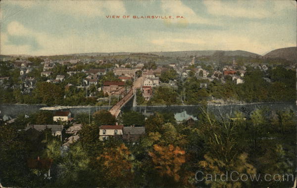 View of Blairsville Pennsylvania Postcard