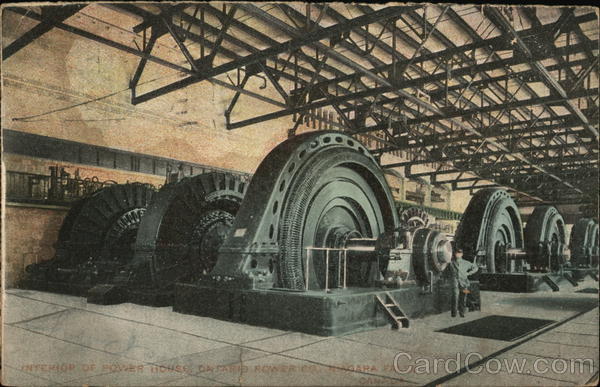 Interior of Power House, Ontario Power Company Niagara Falls, ON Canada ...