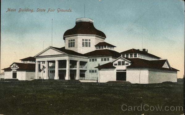 Main Building of State Fair Grounds Avon, IL Postcard