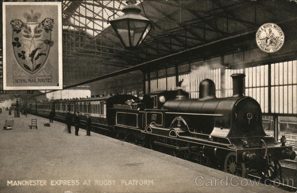 Manchester Express at Rugby Station Locomotives