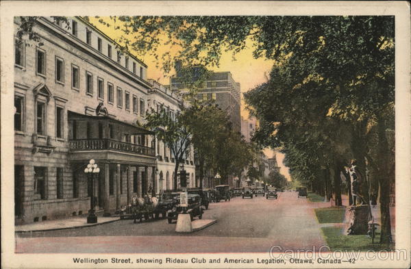 Wellington Street, showing Rideau Club and American Legion Ottawa, ON ...