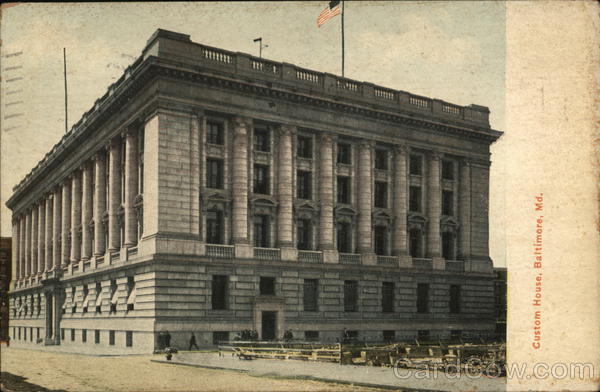 Custom House Baltimore, MD Postcard