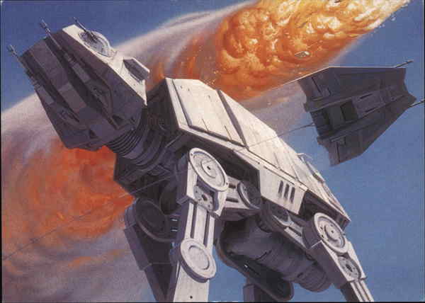 Star Wars - Rebel Snowspeeder attacks Imperial AT-AT. Movie and ...