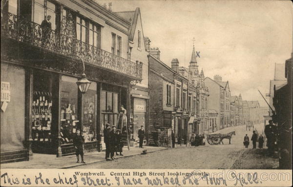 Central High Street Looking South Wombwell, England Yorkshire