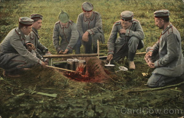 Soldiers Cooking Germany World War I