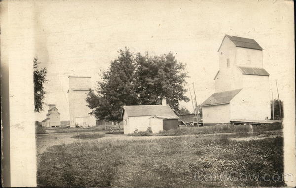 Grain Elevators Kilbourne, IL Postcard