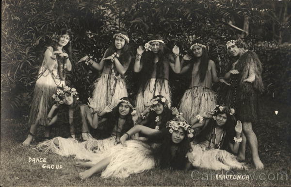 Dance Group in Traditional Costumes Rarotonga, Cook Islands South ...