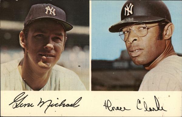 Horace Clarke and Gene Michael - New York Yankees Baseball Postcard