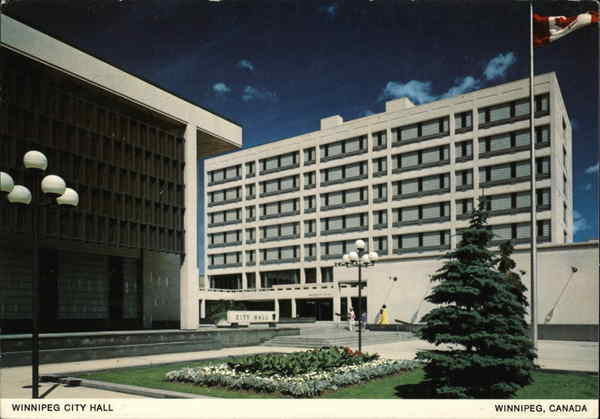Winnipeg City Hall Manitoba Canada Postcard