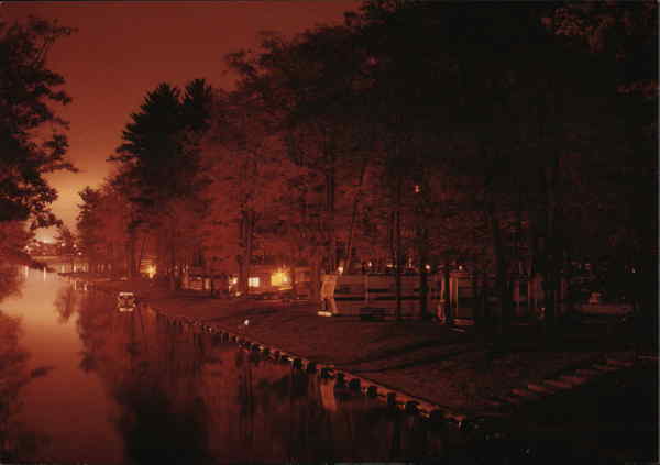 Clam Lake Canal and Mitchell State Park Cadillac, MI Postcard