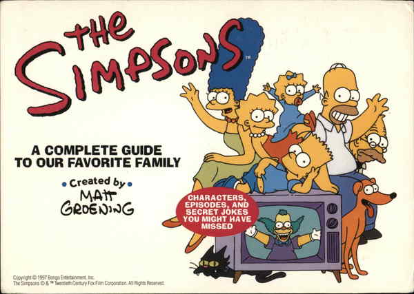 The Simpsons Created by Matt Groening Movie and Television Advertising ...