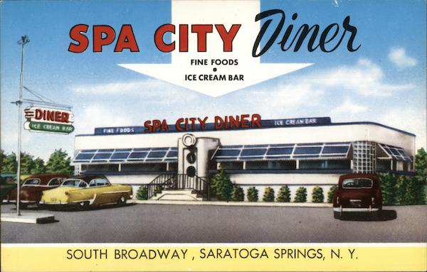 Spa City Diner Saratoga Springs, NY Postcard