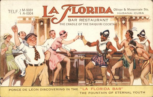 La Florida Bar Restaurant Havana, Cuba Postcard