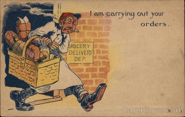 I am carrying out your orders Comic, Funny Postcard