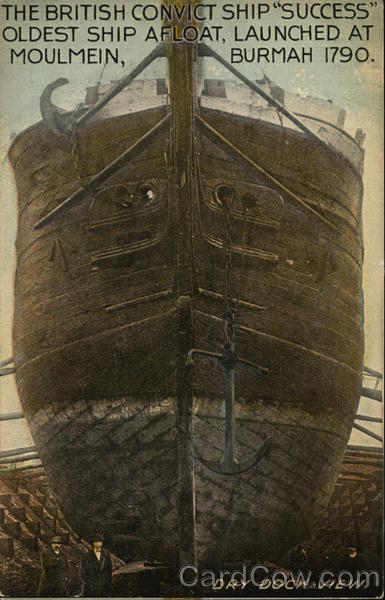 The British convict ship "Success" Boats, Ships Postcard