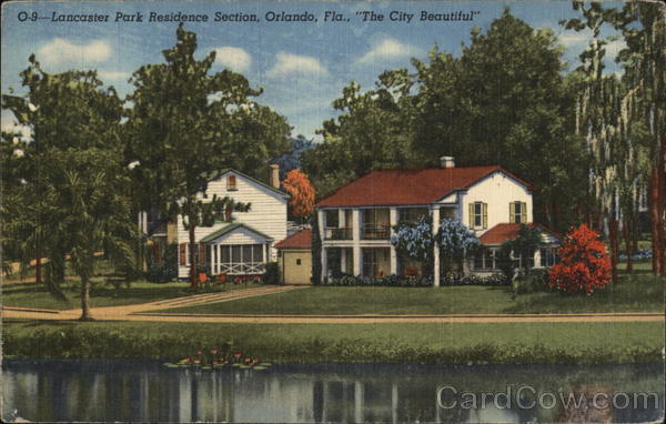 Lancaster Park Residence Section Orlando, FL Postcard
