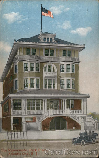 The Runnymede, Park Place Atlantic City, NJ Postcard