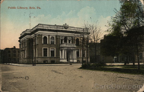 Public Library Erie, PA Postcard