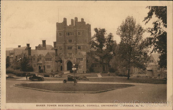 Baker Tower Residence Halls, Cornell University Ithaca, NY Postcard
